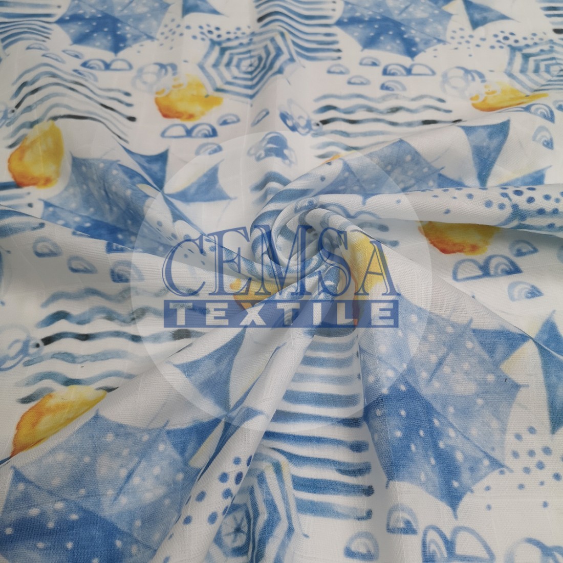 Cemsa Textile | Printed Muslin | 100% Cotton | Beach - PM_BCH