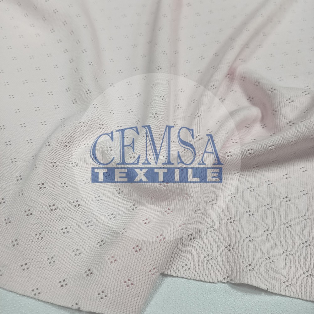 Cemsa Textile | Pointelle Rib / Transfer Rib Fabric 100% Cotton | Pink ...